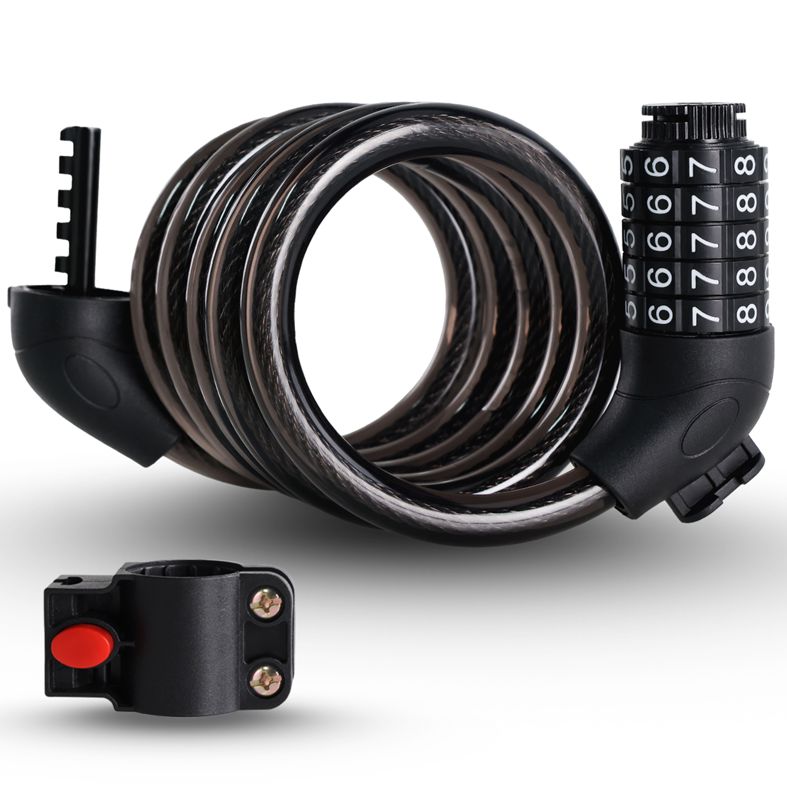 5 Digit Bicycle Combination Lock Steel Portable Lock – AIRWEST Ebike